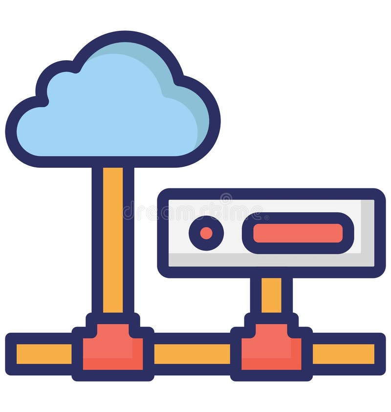 Data Cloud Isolated Vector Icon that Can Easily Modify or Edit. Stock ...