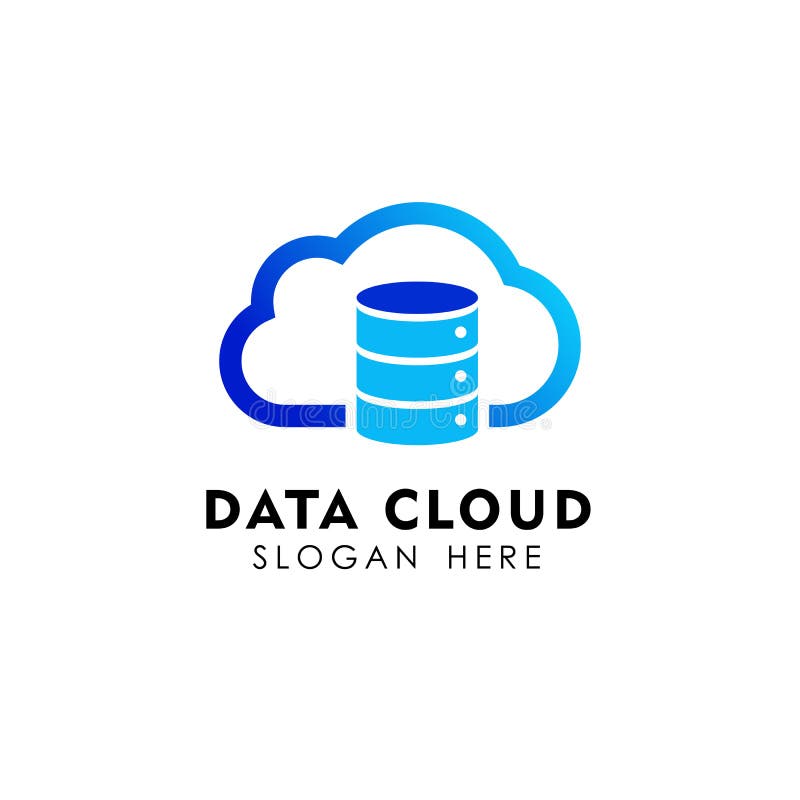 Data Cloud Logo Design Template. Server Cloud Logo Design Stock Vector ...