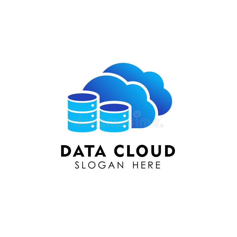 Data Cloud Logo Design Template. Server Cloud Logo Design Stock Vector ...