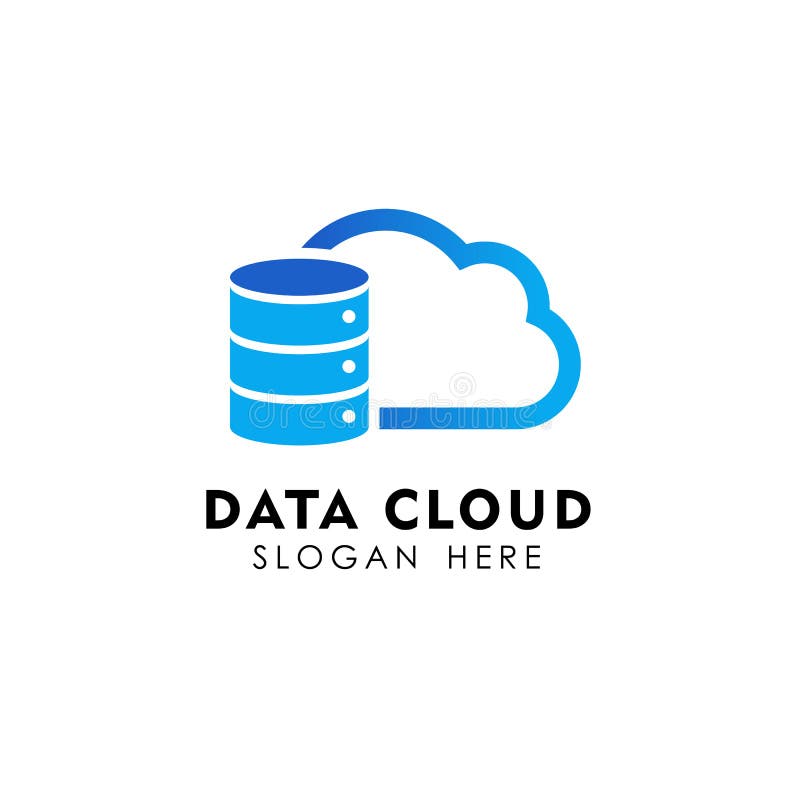 Data Cloud Logo Design Template. Server Cloud Logo Design Stock Vector ...