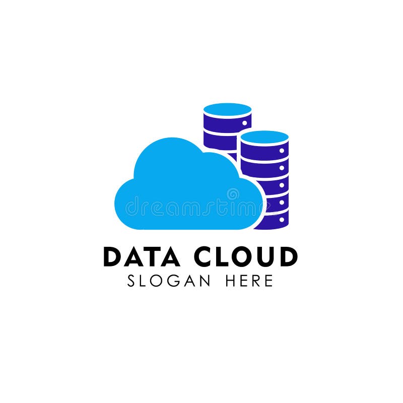 Data Cloud Logo Design Template. Server Cloud Logo Design Stock Vector ...