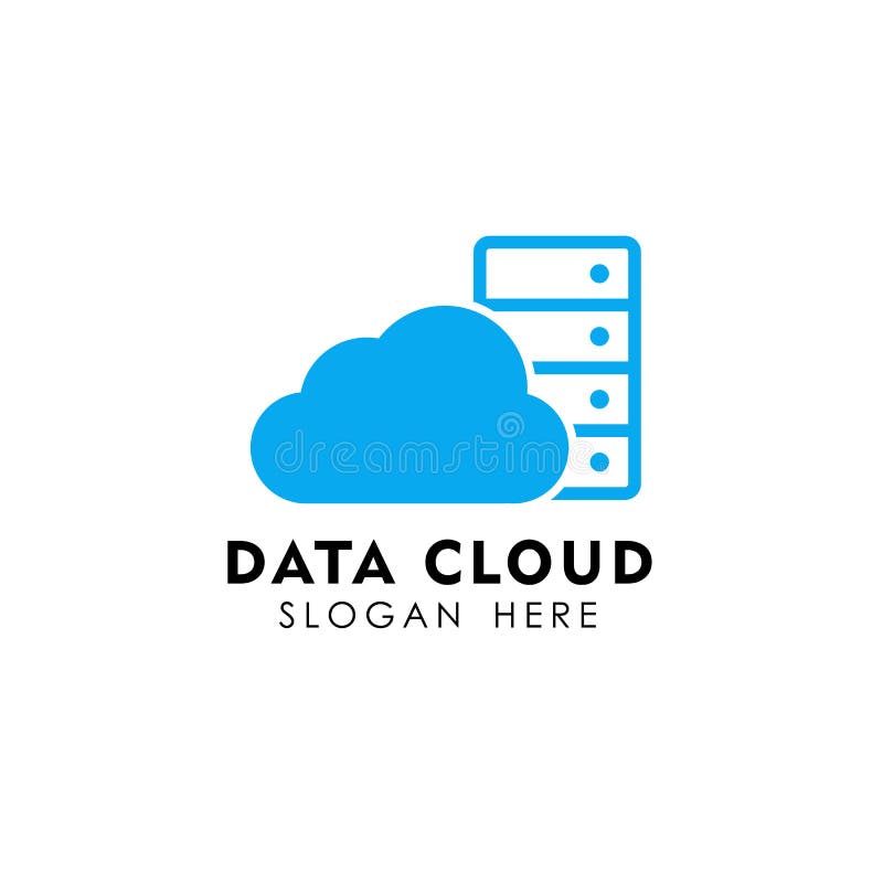 Data Cloud Logo Design Template. Server Cloud Logo Design Stock Vector ...