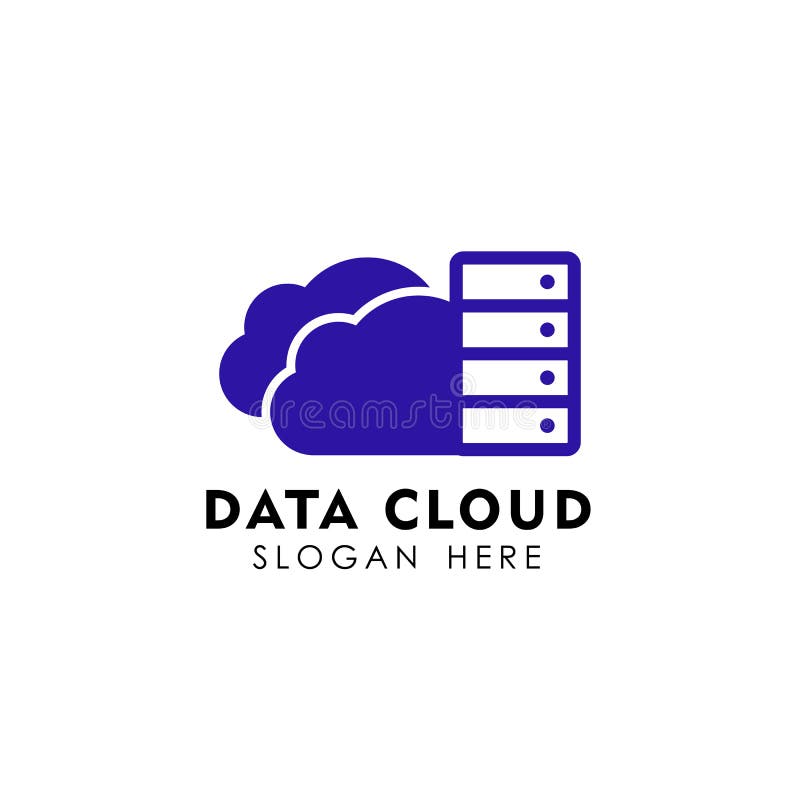 Data Cloud Logo Design Template. Server Cloud Logo Design Stock Vector ...