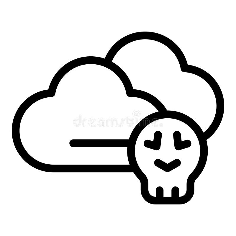 Data Cloud Loss Icon Outline Vector. Erase System Stock Vector ...