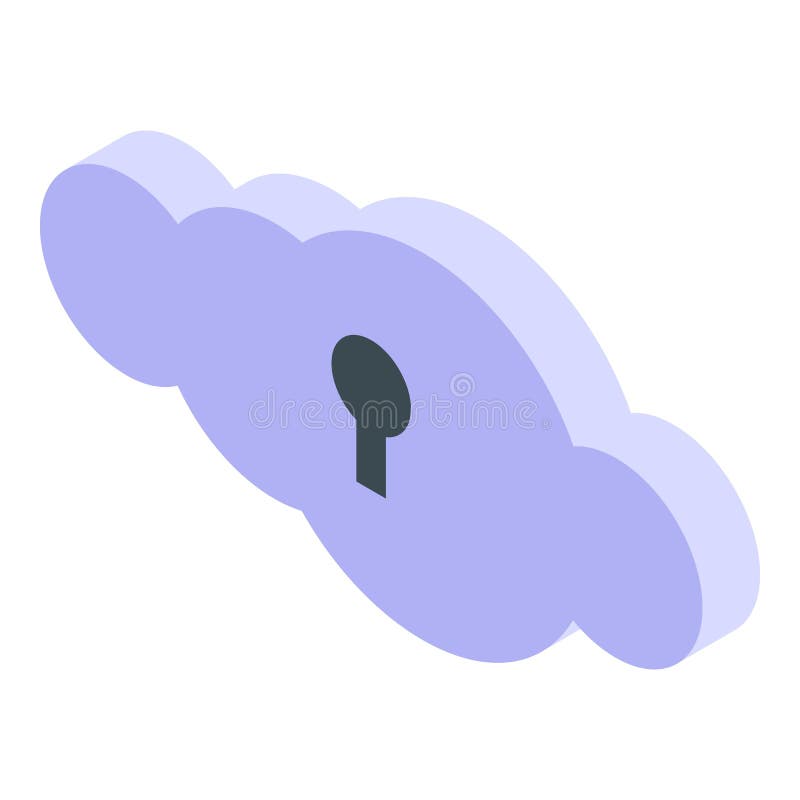 Cloud Password - Isometric 3d Illustration. Stock Illustration ...