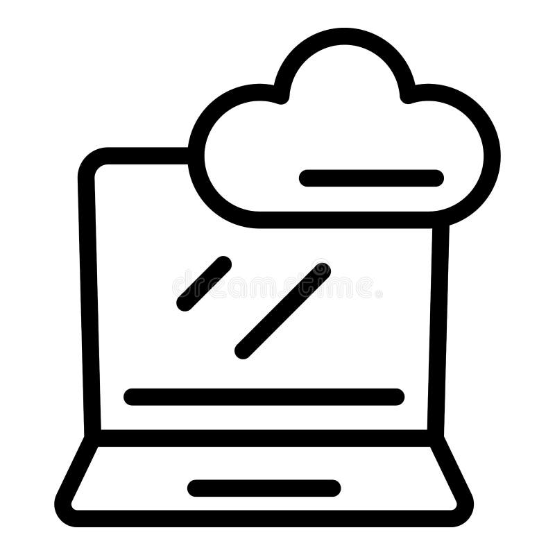 Data Cloud Search Engine Icon, Outline Style Stock Vector ...