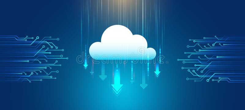 Data Cloud Storage Technology. Database and Data Center Vector ...