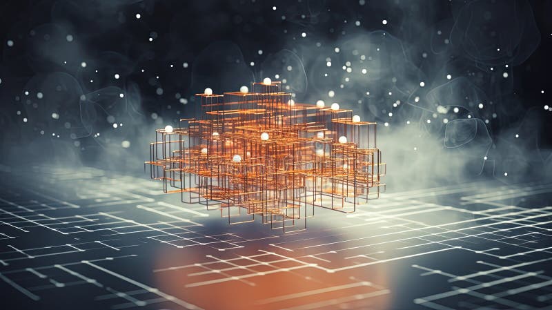 Data Cloud Structure Concept with Digital Technology Cloud Sign for ...