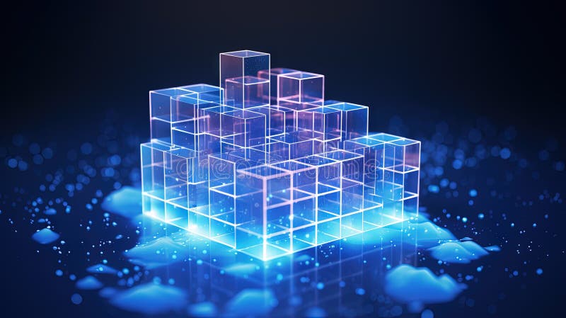 Data Cloud Structure Concept with Digital Technology Cloud Sign for ...