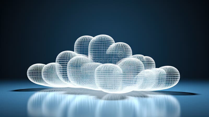 Data Cloud Structure Concept with Digital Technology Cloud Sign for ...
