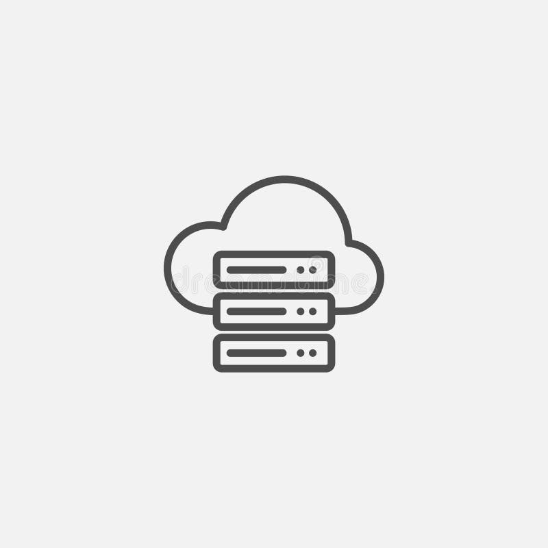 Data Cloud Vector Icon. Vector Illustration Database Sign Symbol Icon ...