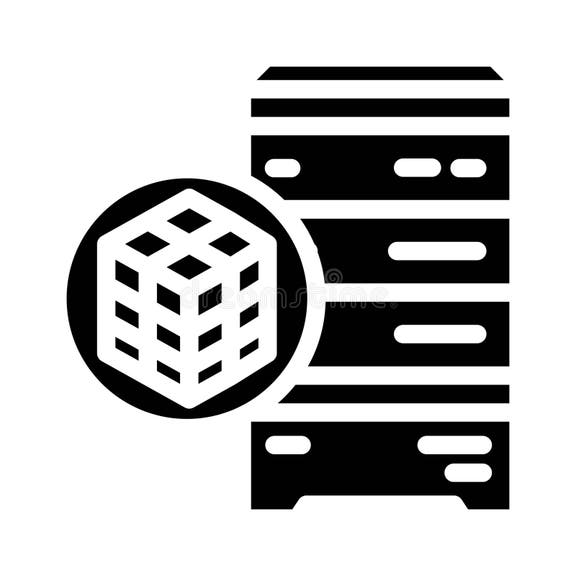 Data Clustering Database Glyph Icon Vector Illustration Stock ...