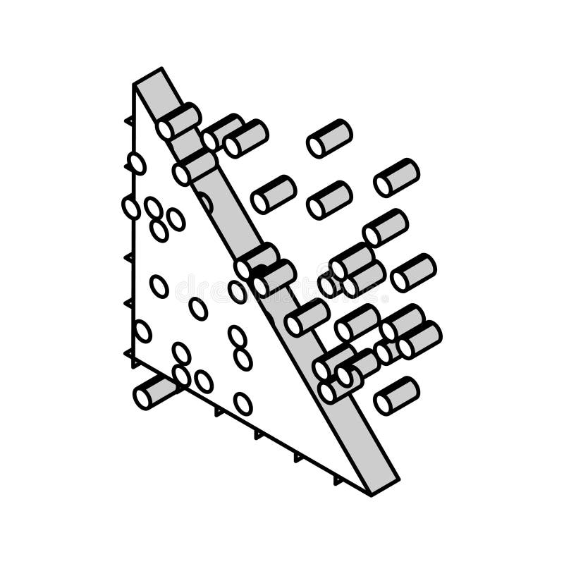 Data Clustering Database Isometric Icon Vector Illustration Stock