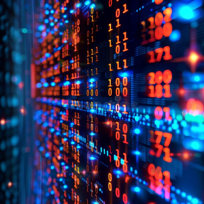 Data Code Binary Background, Digital Binary Data on Computer Screen ...