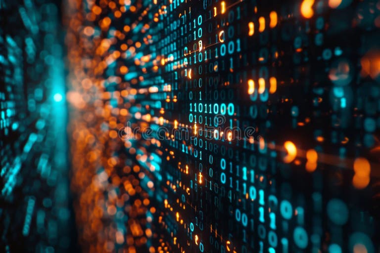 Data Code Binary Background, Digital Binary Data on Computer Screen ...