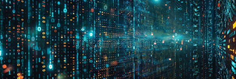 Data Code Binary Background, Digital Binary Data on Computer Screen ...