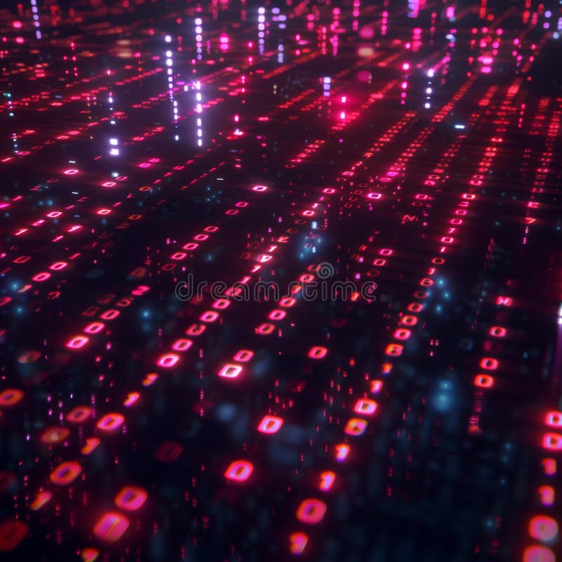Data Code Binary Background Digital Binary Data On Computer Screen