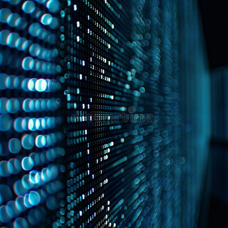 Data Code Binary Background Digital Binary Data On Computer Screen Matrix Pattern Cyberspace