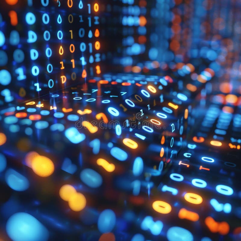 Data Code Binary Background, Digital Binary Data on Computer Screen ...