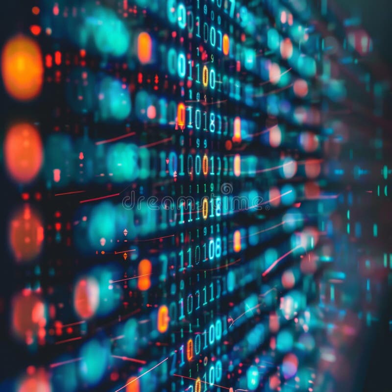 Data Code Binary Background, Digital Binary Data on Computer Screen ...