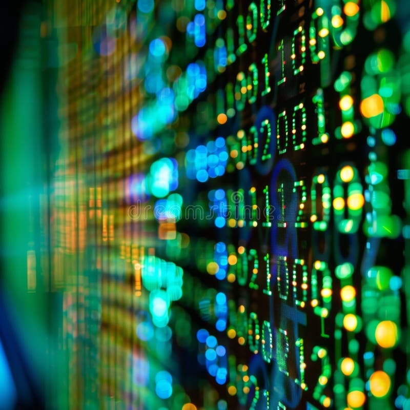 Data Code Binary Background, Digital Binary Data on Computer Screen ...