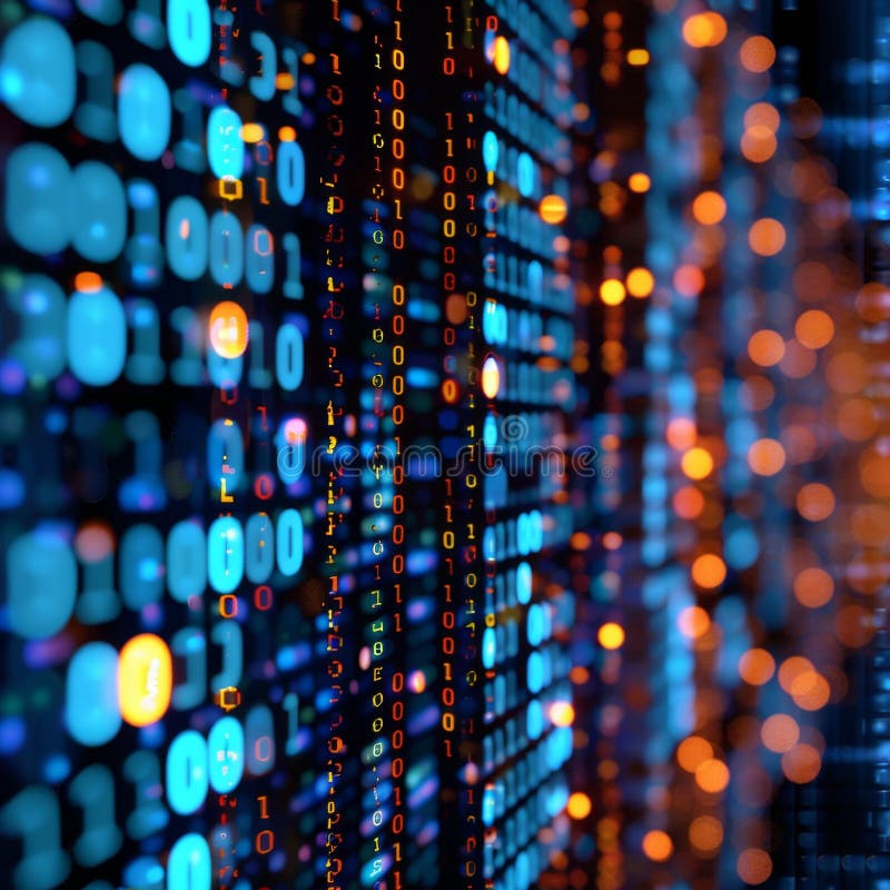 Data Code Binary Background, Digital Binary Data on Computer Screen ...