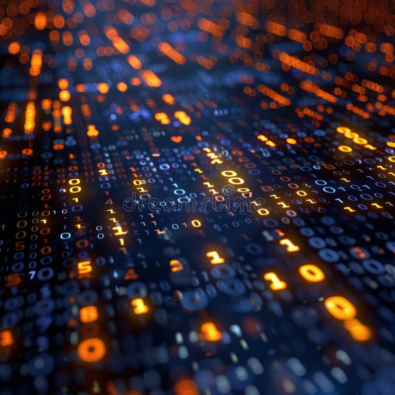 Data Code Binary Background Digital Binary Data On Computer Screen