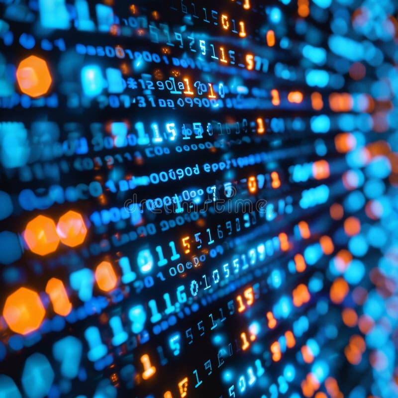 Data Code Binary Background, Digital Binary Data on Computer Screen ...