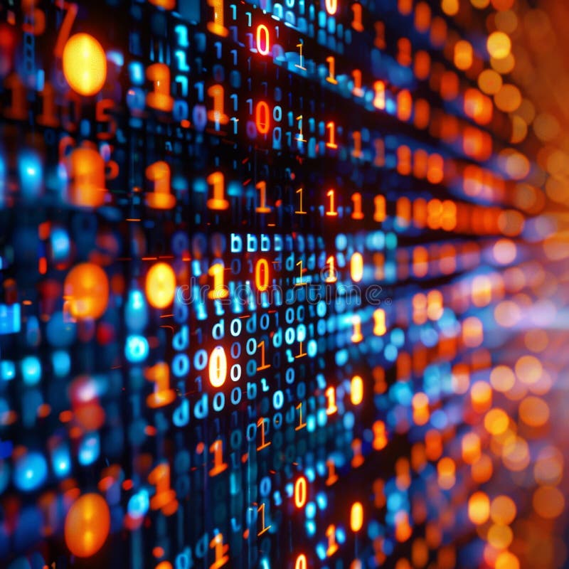Data Code Binary Background, Digital Binary Data on Computer Screen ...