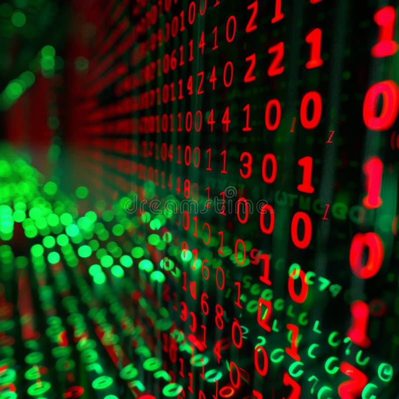Data Code Binary Background, Digital Binary Data on Computer Screen ...