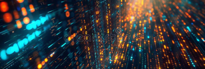 Data Code Binary Background, Digital Binary Data on Computer Screen ...