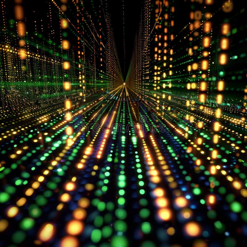 Data Code Binary Background Digital Binary Data On Computer Screen Matrix Pattern Cyberspace