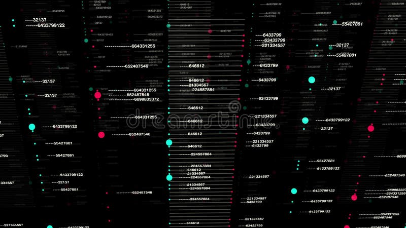 Data Code Numbers Network Information Animation Background Stock ...