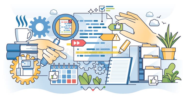 Data Coding As Process of Converting Data for Analyze Outline Hands ...