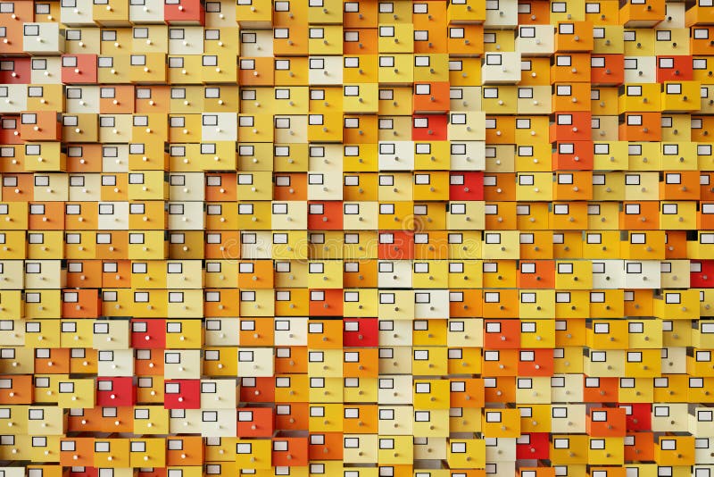 Data Collection in Colorful Containers - 3D Rendering Stock ...