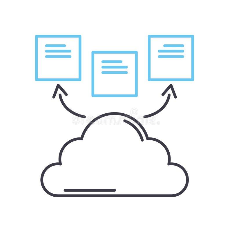 Data Collection Line Icon, Outline Symbol, Vector Illustration, Concept ...