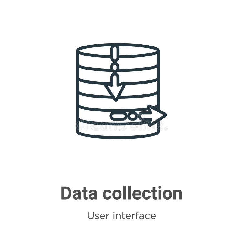 Data Collection Icon in Filled, Thin Line, Outline and Stroke Style ...