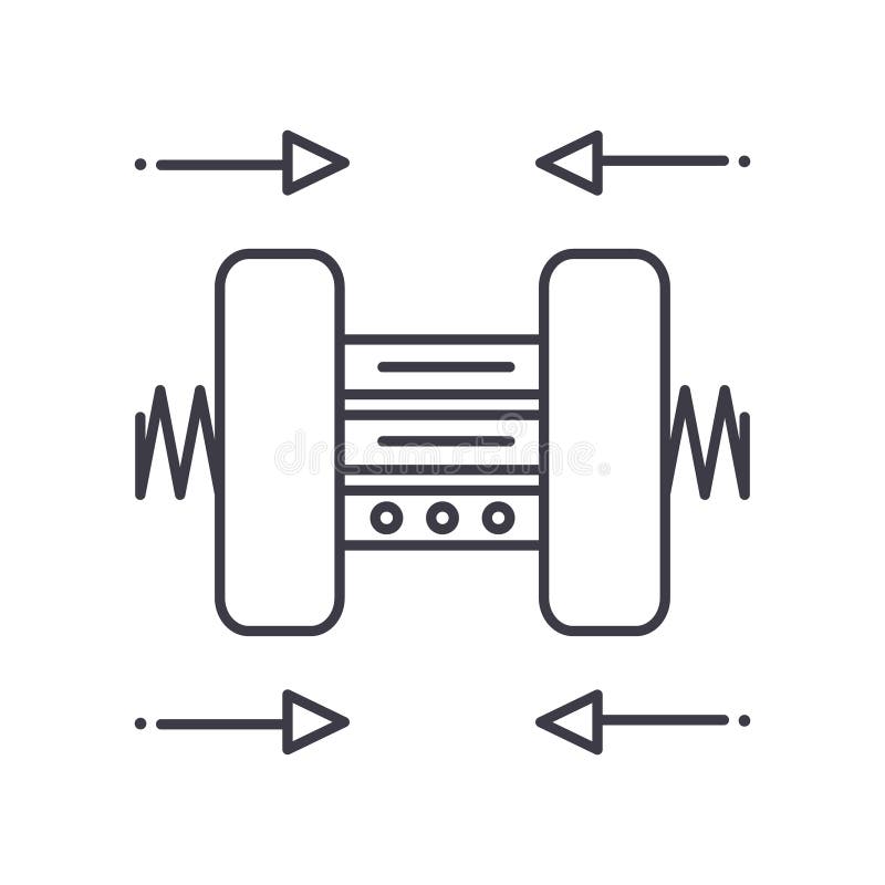 Data Compression Concept Icon, Linear Isolated Illustration, Thin Line ...