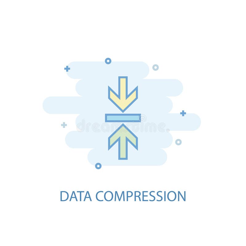 Data Compression Concept 2 Colored Icon Stock Vector - Illustration of ...