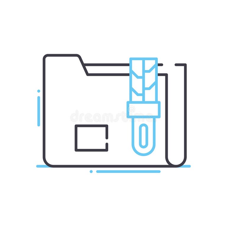 Data Compression Line Icon, Outline Symbol, Vector Illustration ...