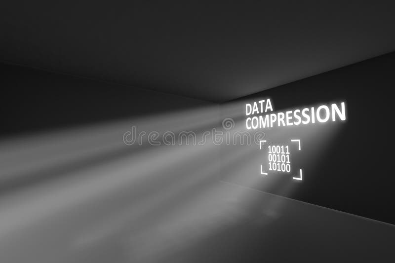DATA COMPRESSION Rays Volume Light Concept 3d Stock Illustration ...
