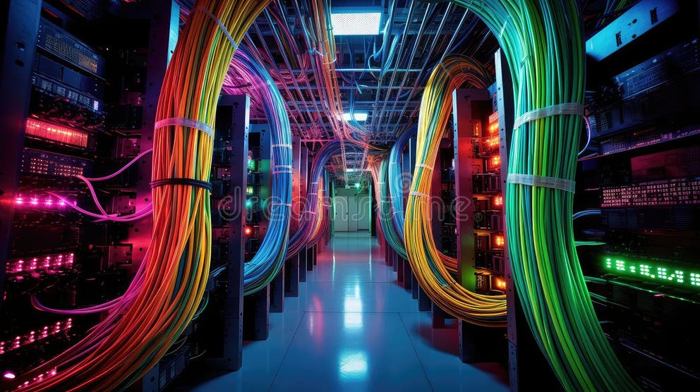 Data Computer Technology Server Room Stock Illustration - Illustration ...