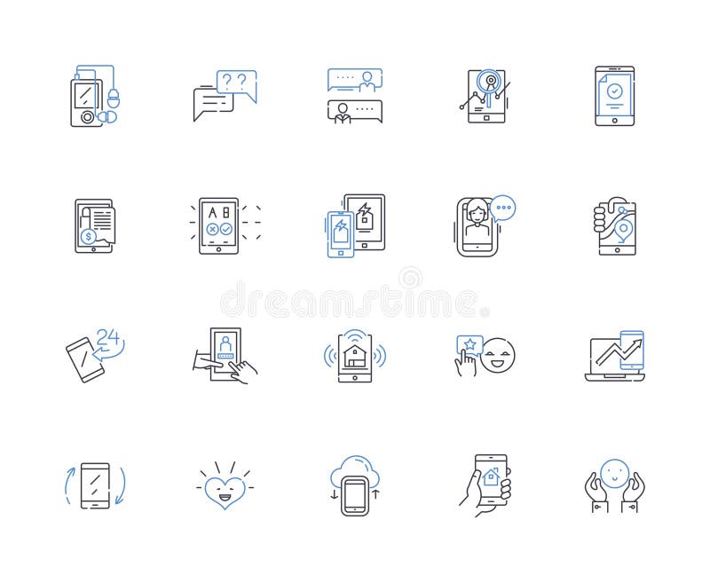 Data Computing Line Icons Collection Analytics Big Data Cloud Dashboard Database Excel