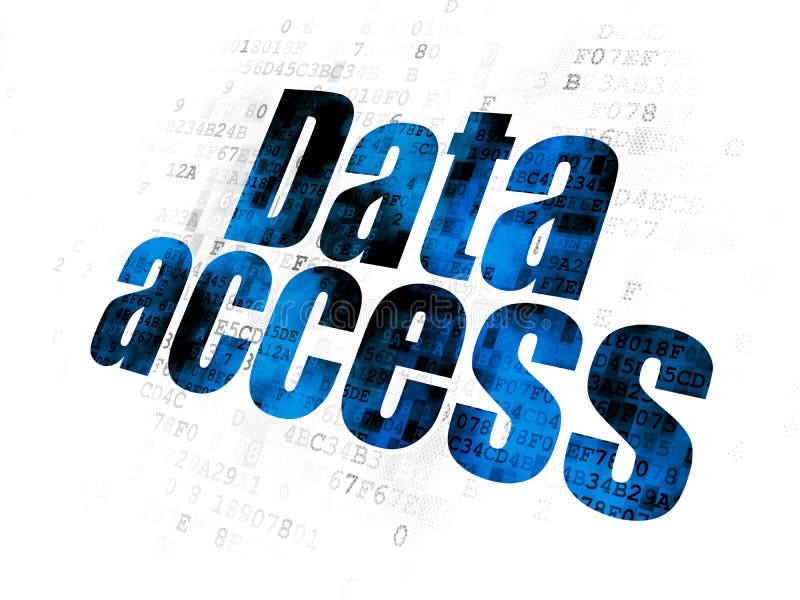 Data Concept: Data Access on Digital Background Stock Illustration ...