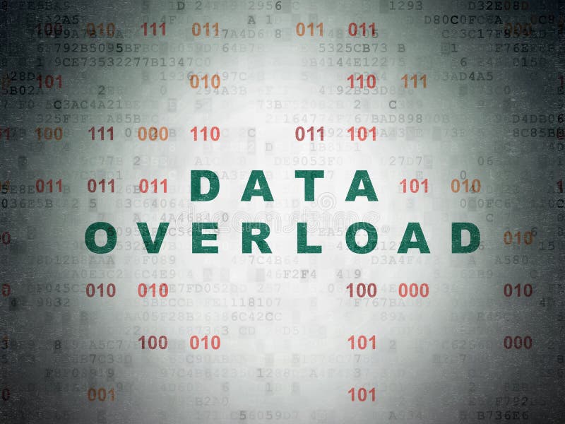 Data Concept: Data Overload on Digital Data Paper Background Stock ...