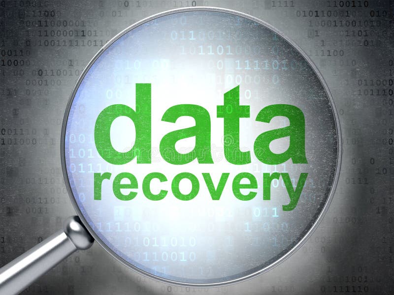 Data Concept: Data Recovery with Optical Glass Stock Illustration ...