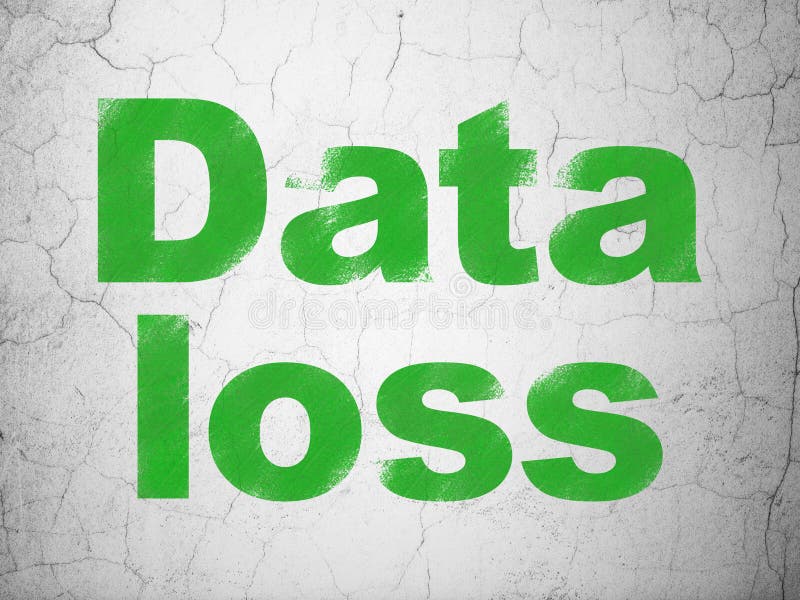 Data Concept: Data Loss on Wall Background Stock Illustration ...