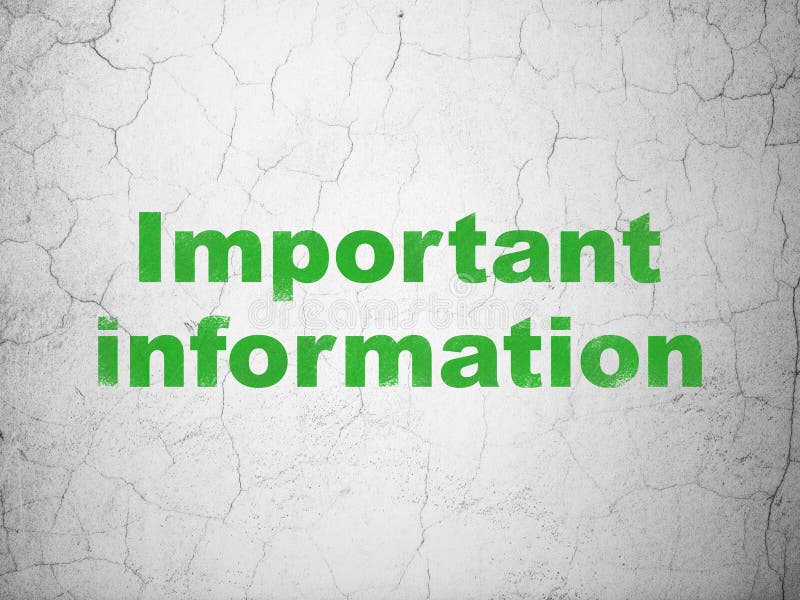 Data Concept: Important Information on Wall Background Stock ...
