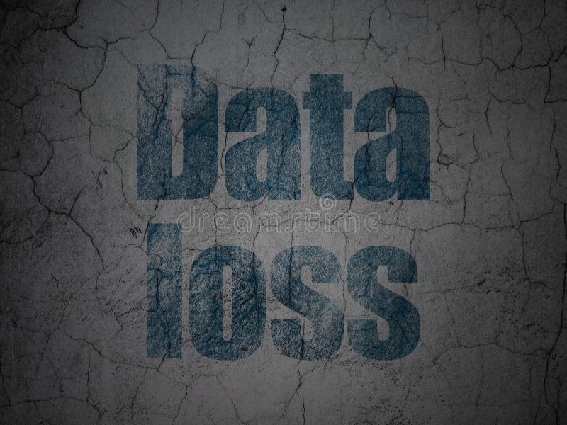 Data Concept: Data Loss on Grunge Wall Background Stock Illustration ...