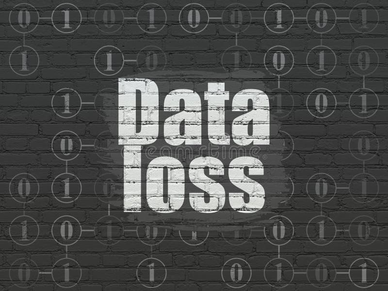 Data Concept: Data Loss on Wall Background Stock Illustration ...